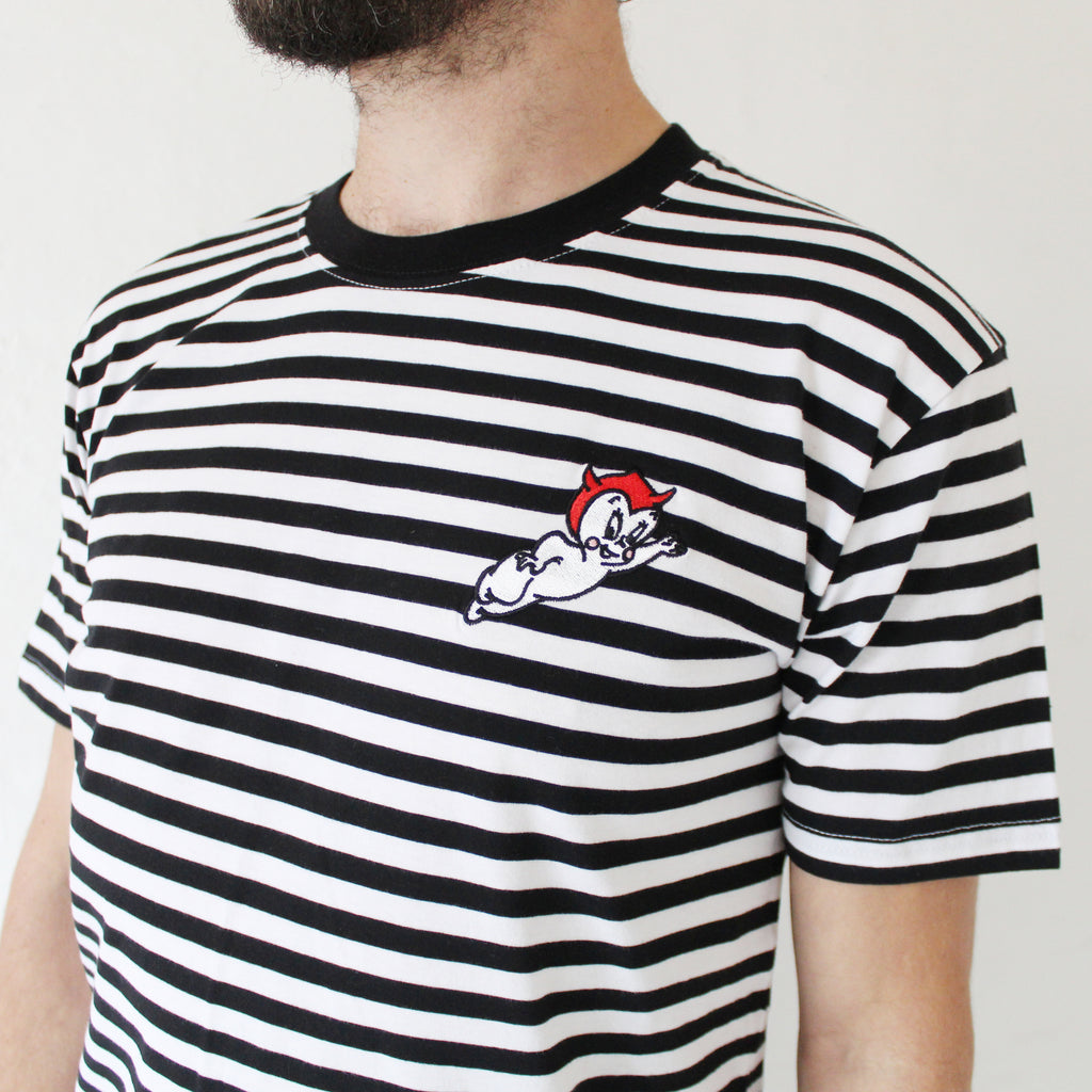 Casper Devil Embroidered Striped T-shirt Halloween The Friendly Ghost – Cousins Collective