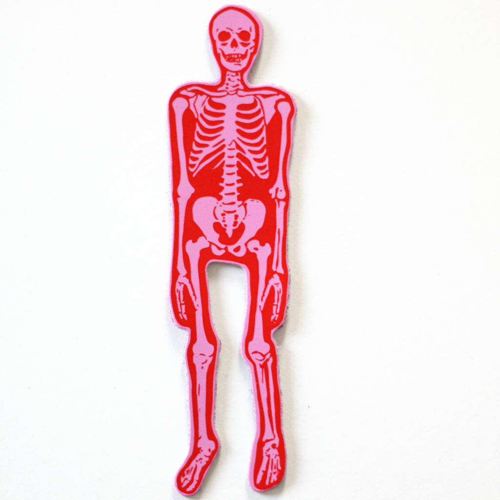Ark Colour Design Skeleton Bookmark Hot Pink Red Leather British Made ...